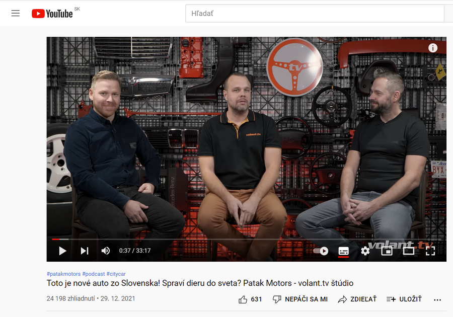 Patak Motors representatives were invited to the Volant.tv studio ...